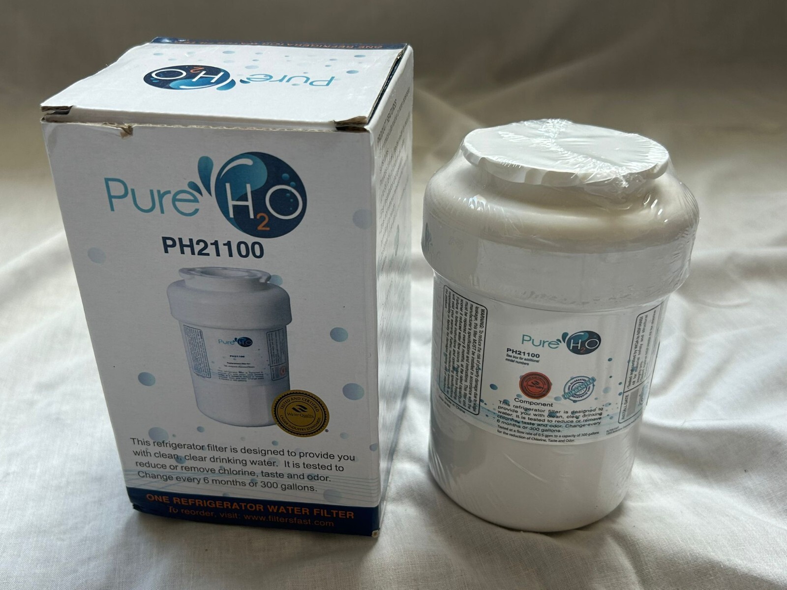 Pure H20 PH21100 Refrigerator Water Filter FACTORY SEALED IN BOX ...