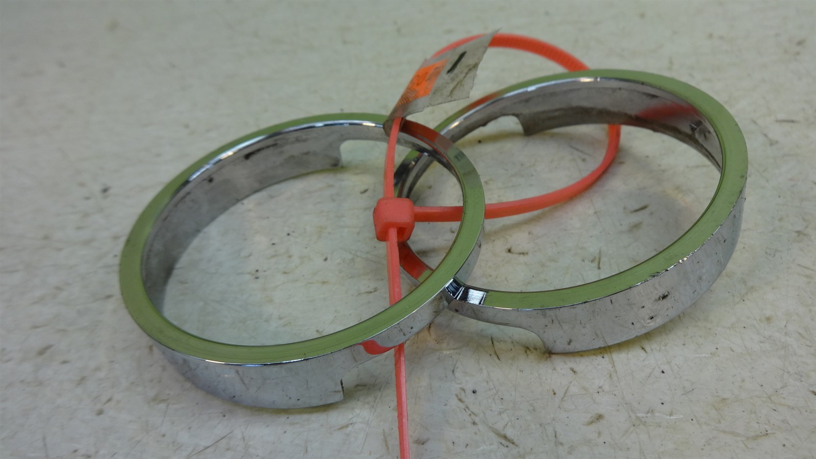 1973 Honda CB350 CB 350 H1088' front fork trim ring set pair #1 | eBay