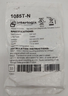 New Interlogix 1085T-N Surface Screw Mount Terminal Contact (White) | eBay