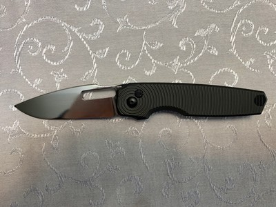 Kizer Dogfish MIRROR POLISH Folding Knife Nitro-V Blade Micarta Handle ...