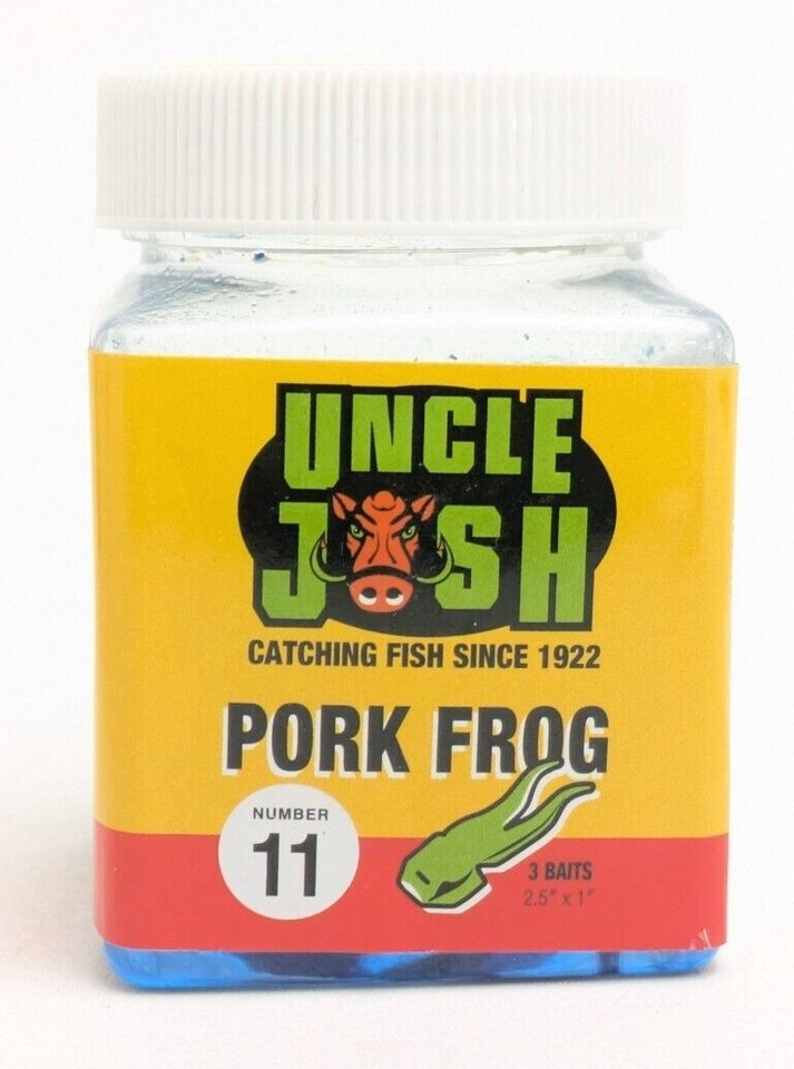 NEW Uncle Josh Pork Frog Jig Trailer Baits Black Blue Or Big Daddy ...
