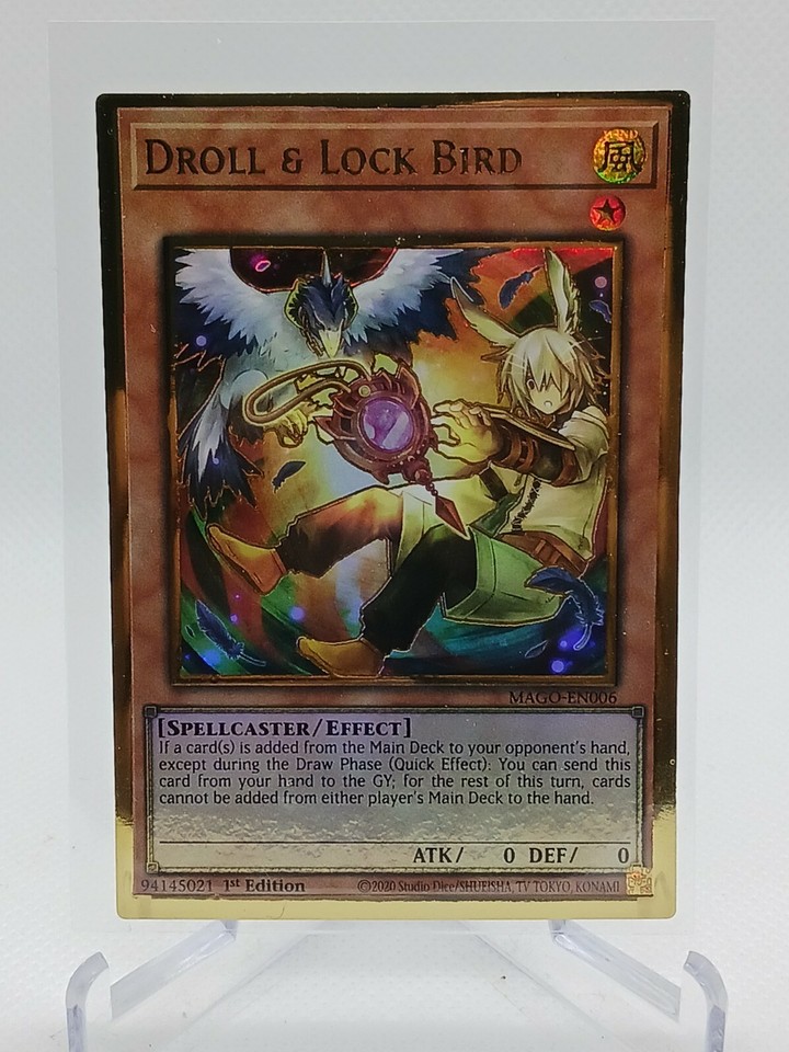 Yu-Gi-Oh! TCG Droll & Lock Bird (Alternate Art) Maximum Gold MAGO-EN006 ...