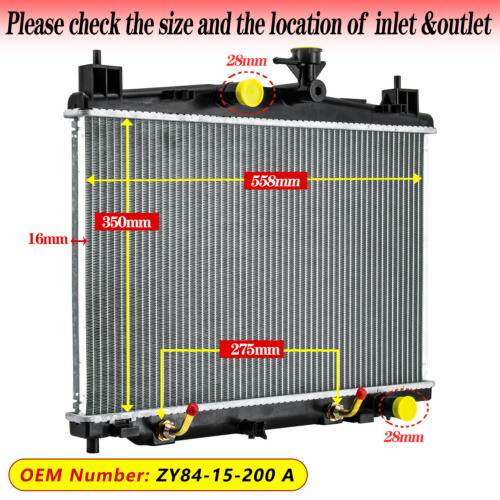 PREMIUM ALUMINUM RADIATOR FIT 6/2007-7/2014 MAZDA 2 DE DH SEDAN 1.5L ...