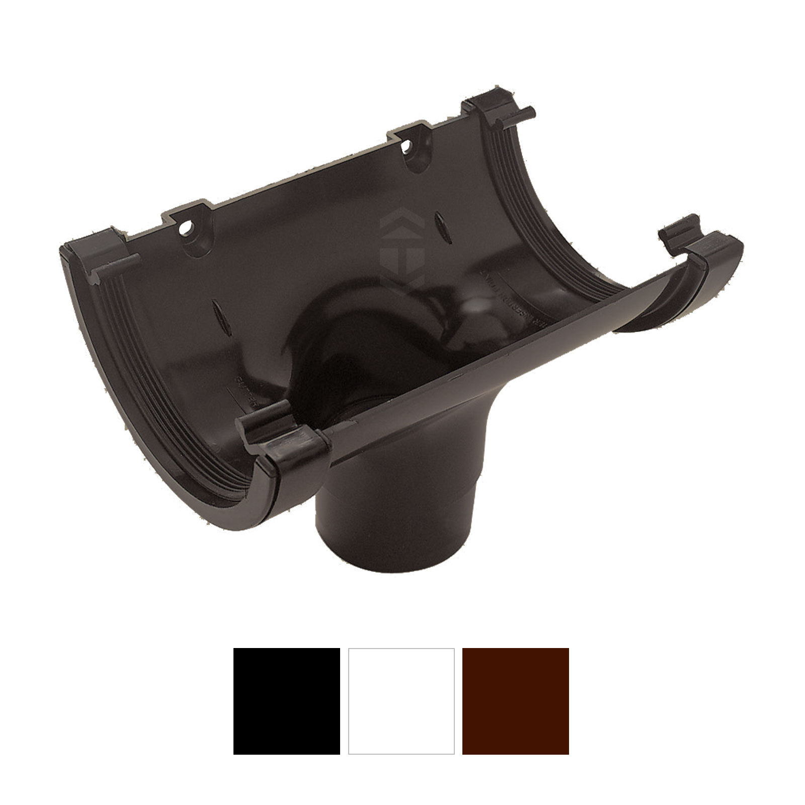 Half Round Guttering UPVC Plastic 114mm Marshall Tufflex Rainwater ...
