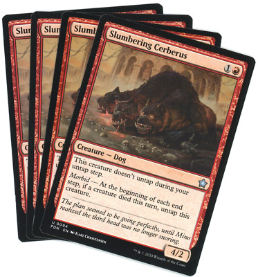 x4 Slumbering Cerberus - 0094 - Foundations - Magic the Gathering (MTG ...