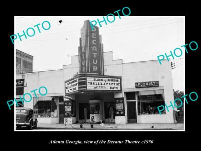 OLD LARGE HISTORIC PHOTO OF ATLANTA GEORGIA VIEW OF THE DECATUR THEATRE ...