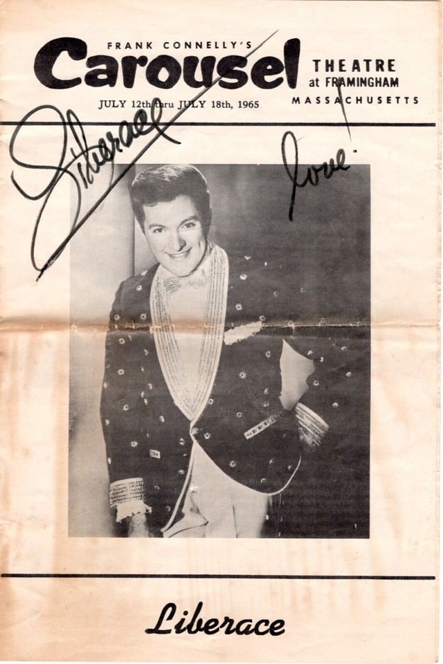 Liberace signed Carousel theater program cover! | eBay