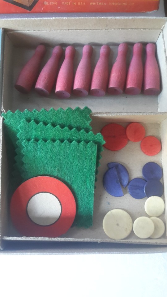 Antique Tiddledy Winks Ten Pin Game Original Box Whitman Publishing no ...