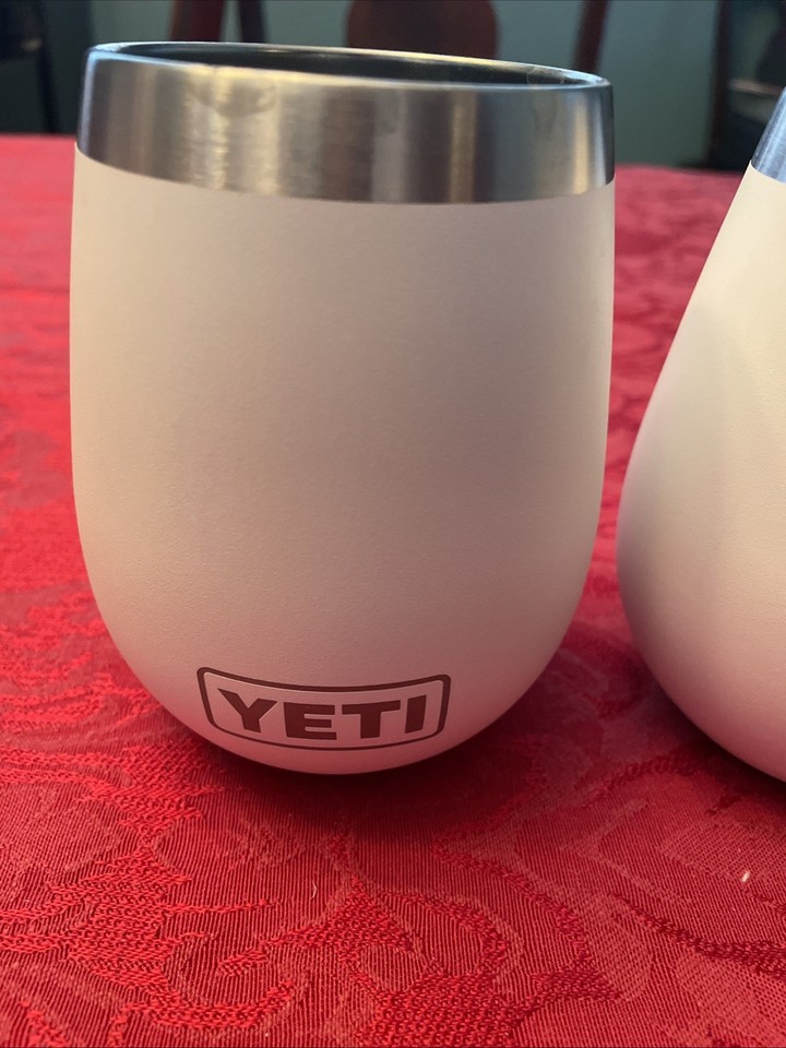 Pair of White Yeti 10 oz Wine Tumblers. Used. Great Condition No Lids ...
