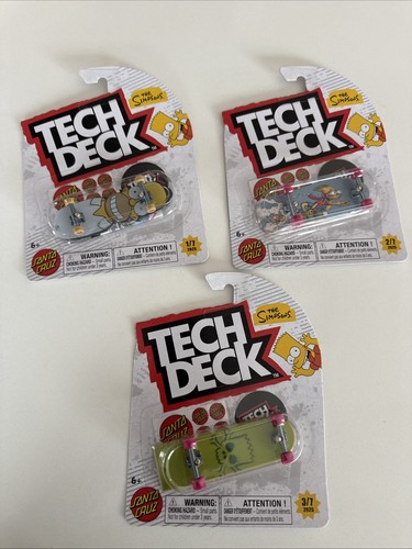 Tech Deck Santa Cruz The Simpsons Homer & Bart VHTF Set with 3 Skate ...