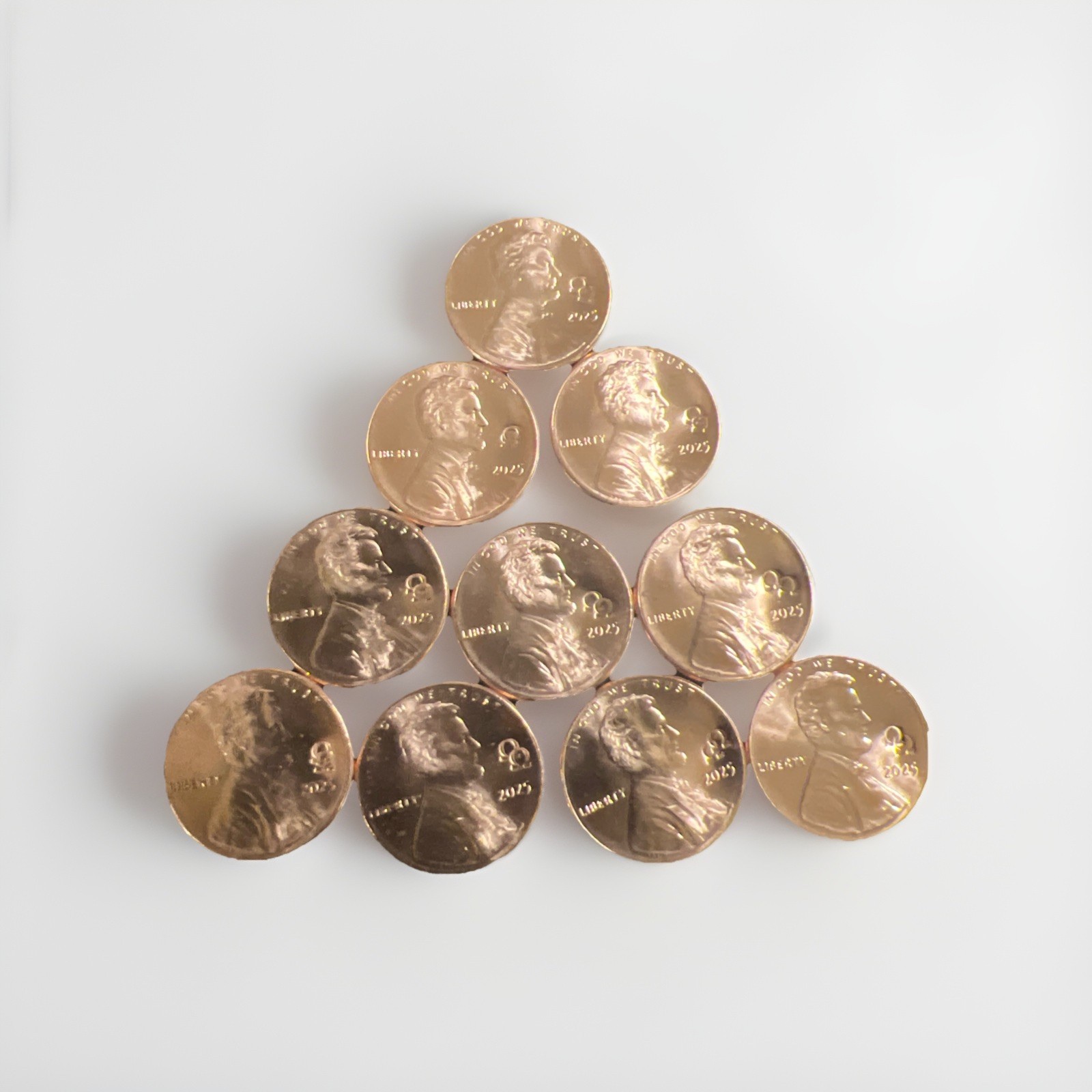Lot Of (10) 2025 P Lincoln Penny Cent OMEGA Ω Counterstamp Doubled ...