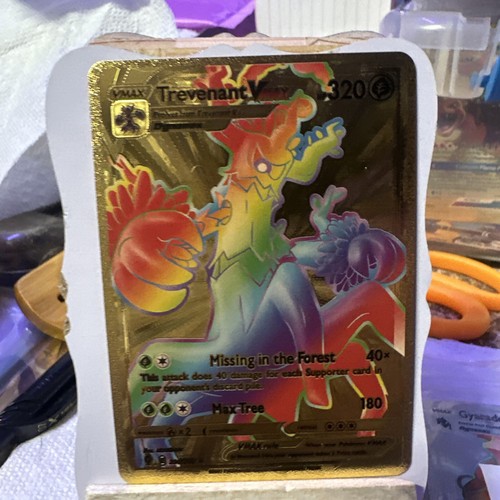 Trevenant VMAX - 206/203 Gold Foil Rainbow Rare Fan Art Card NM | eBay