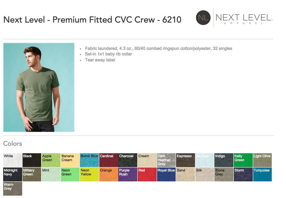 6 Next Level Premium CVC T-Shirt 6210 Wholesale Bulk Lot ok to mix XS ...