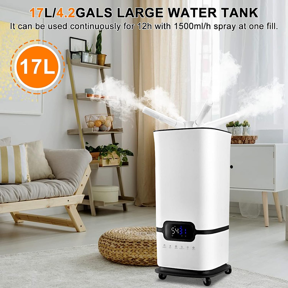 Industrial Humidifier Commercial Humidifier with Water Pipe 1500Ml/H ...