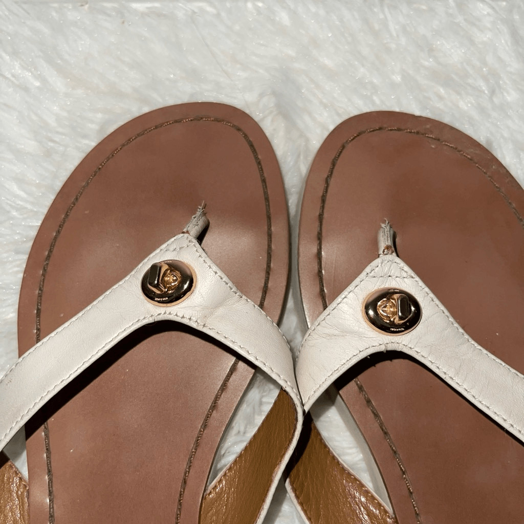 Coach Shelly leather flip flop sandals - Gem