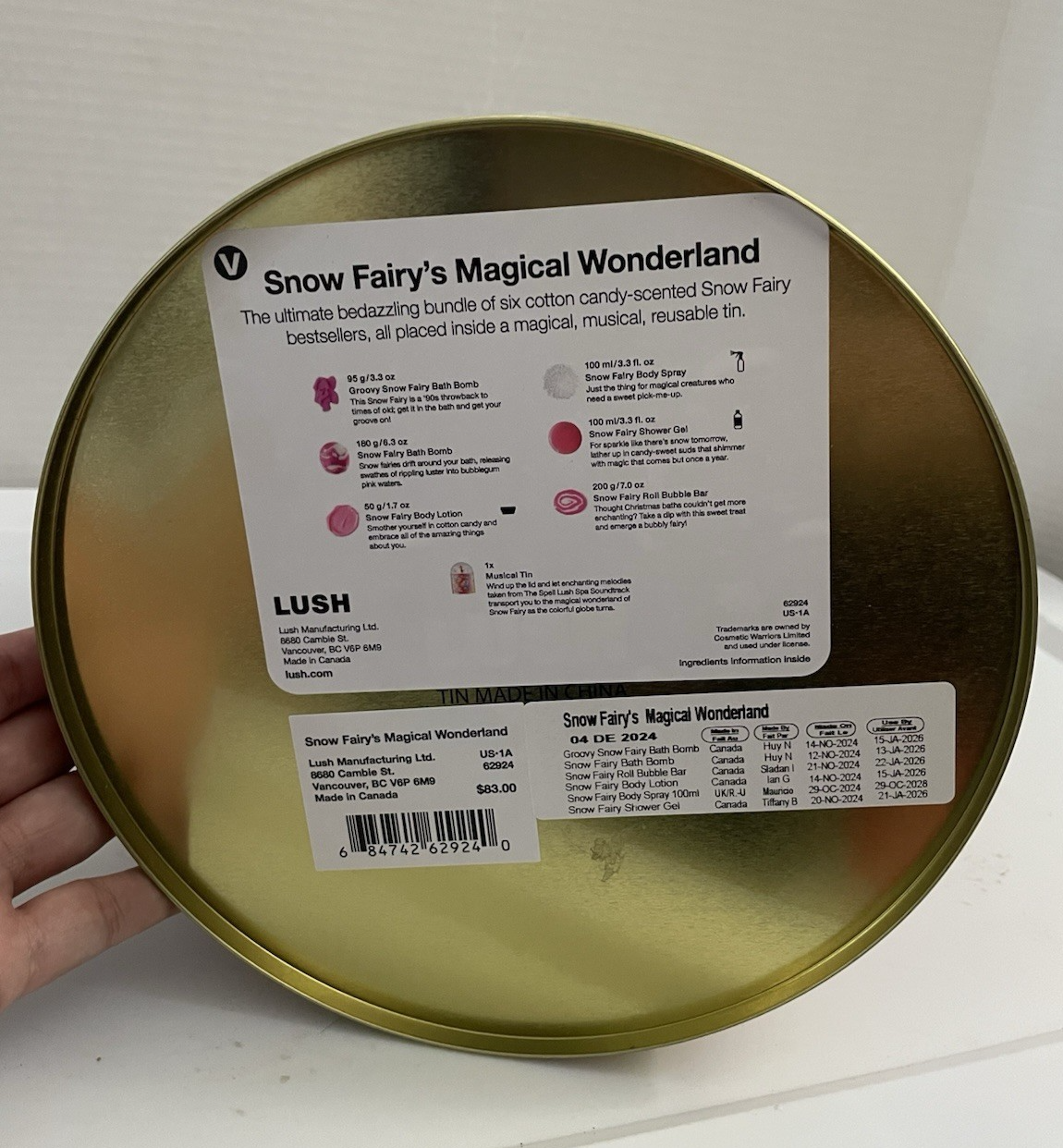 LUSH SNOW FAIRY'S MAGICAL WONDERLAND - NEW LIMITED EDITION MUSICAL TIN ...