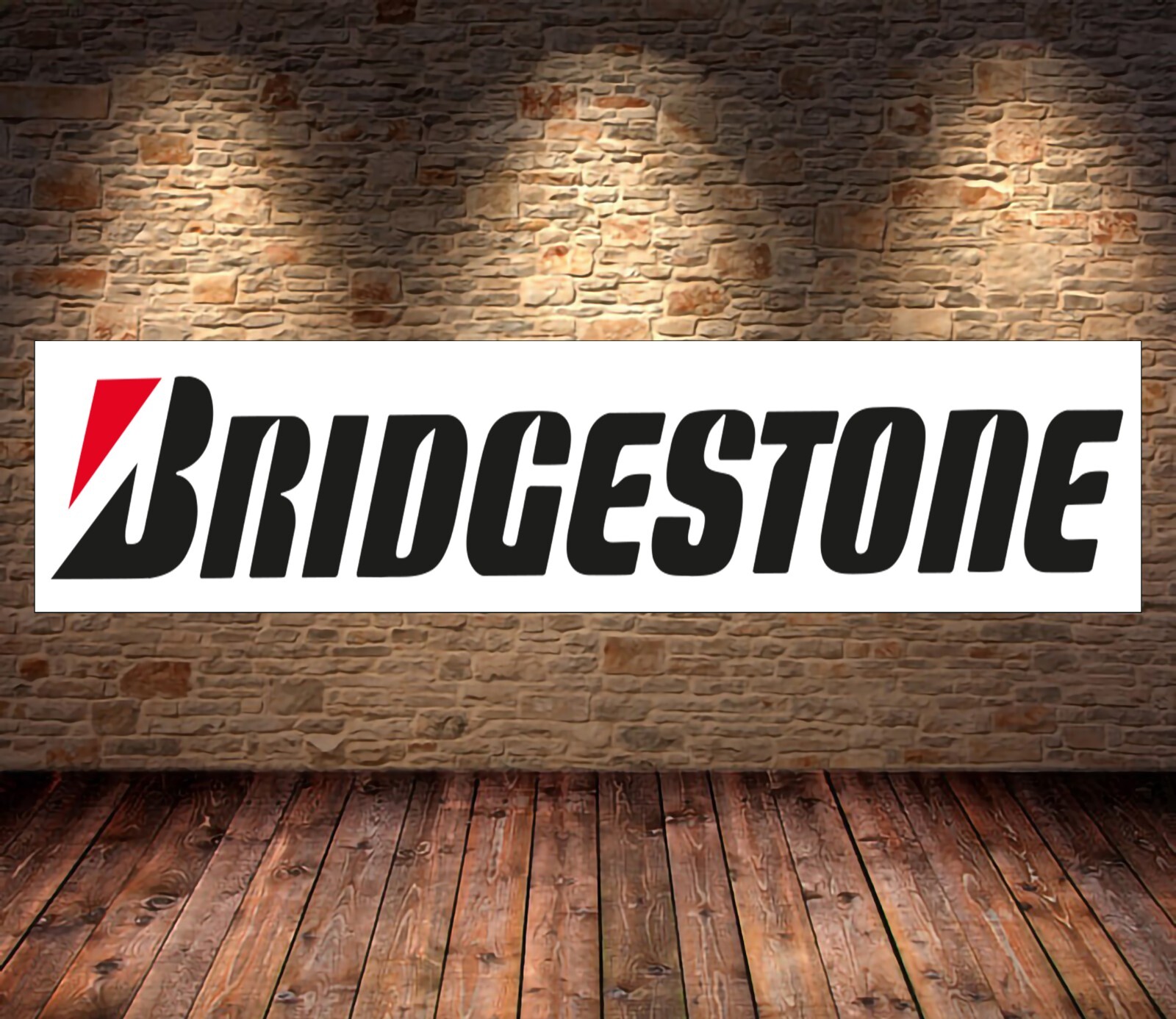 bridgestone white Banner Garage Workshop Sign Printed PVC Display sizes ...