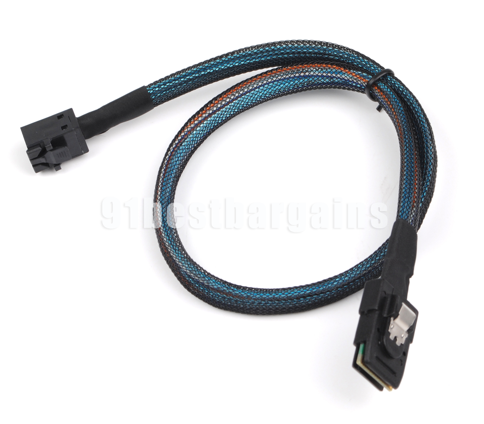 2 Packs 6G Internal Mini SAS Cable HD SFF-8643 to SFF-8087 SAS 2.1 RoHS ...