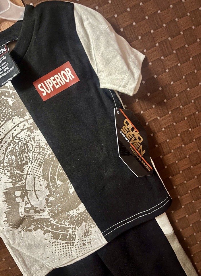 QUAD SEVEN CLOTHES FOR Baby Boys 18 month Block Graphic Tee and Joggers ...