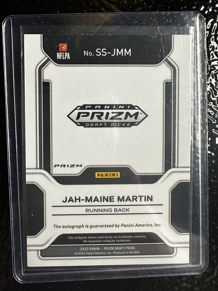 2022 Prizm Draft Pick Sensational Signatures Gold Ice Jah-Maine Martin ...