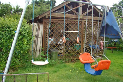 TP Frame with Swing, Sky Rider, 2 Trapeze bars, climing frame and large ...