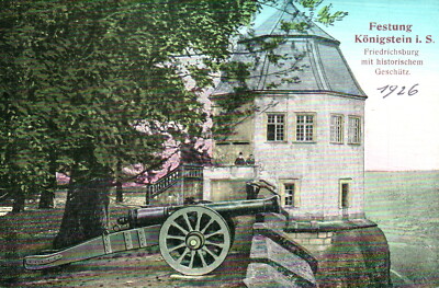 AK * Fortress Königstein i.Sa.- Friedrichsburg m.hist. Gun (AB)20800 ...