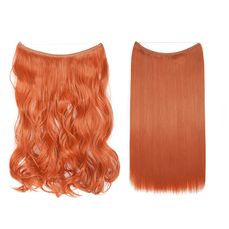 Secret Elastic No Clip Wire in Hair Extensions Natural Blonde Hairpiece ...