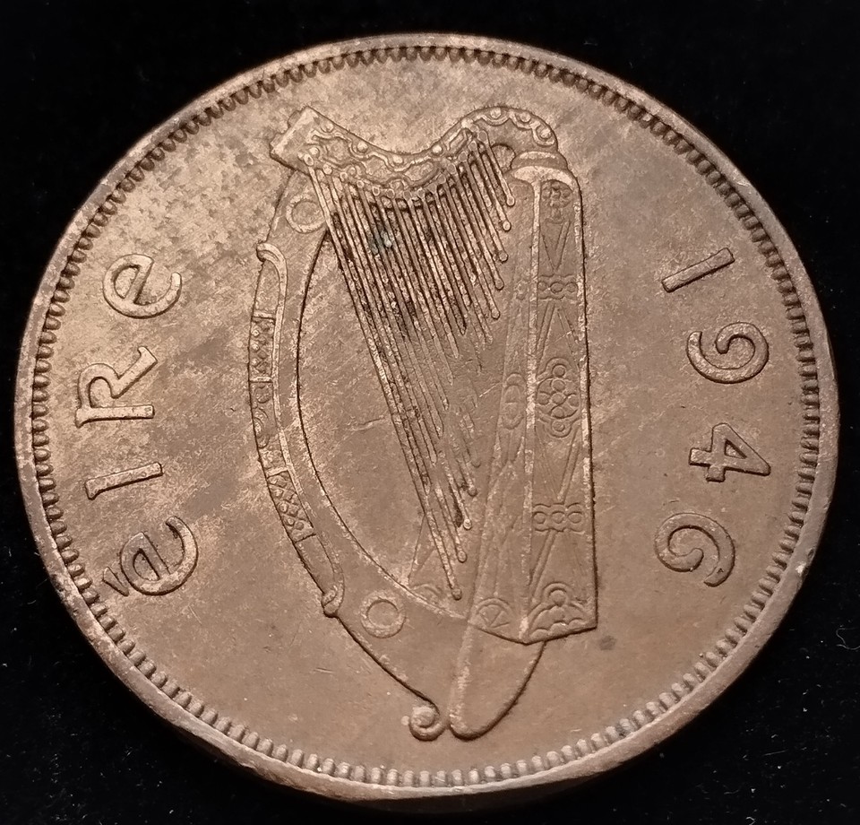 [#2612] - Ireland 1946 | Irish 1d | Irish 1 Penny | Hen and Chicks | KM ...