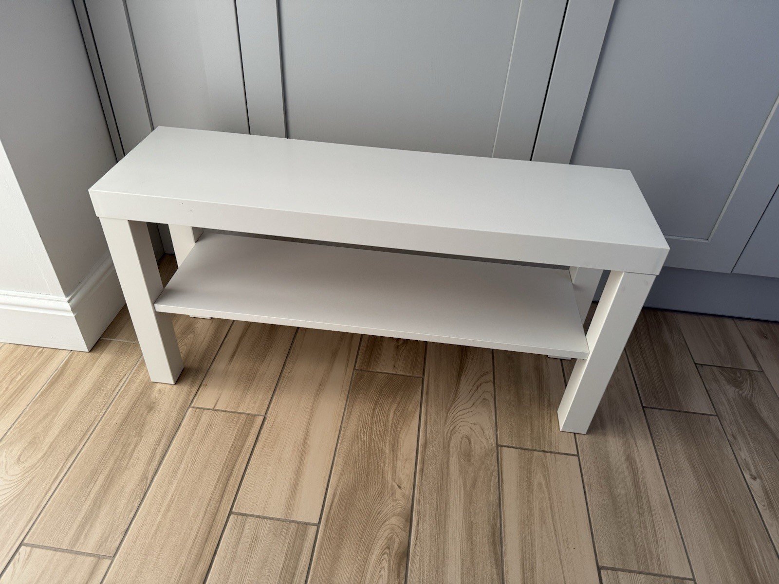 IKEA LACK WHITE TV BENCH / SIDE TABLE WITH SHELF 90x26x45 | eBay UK