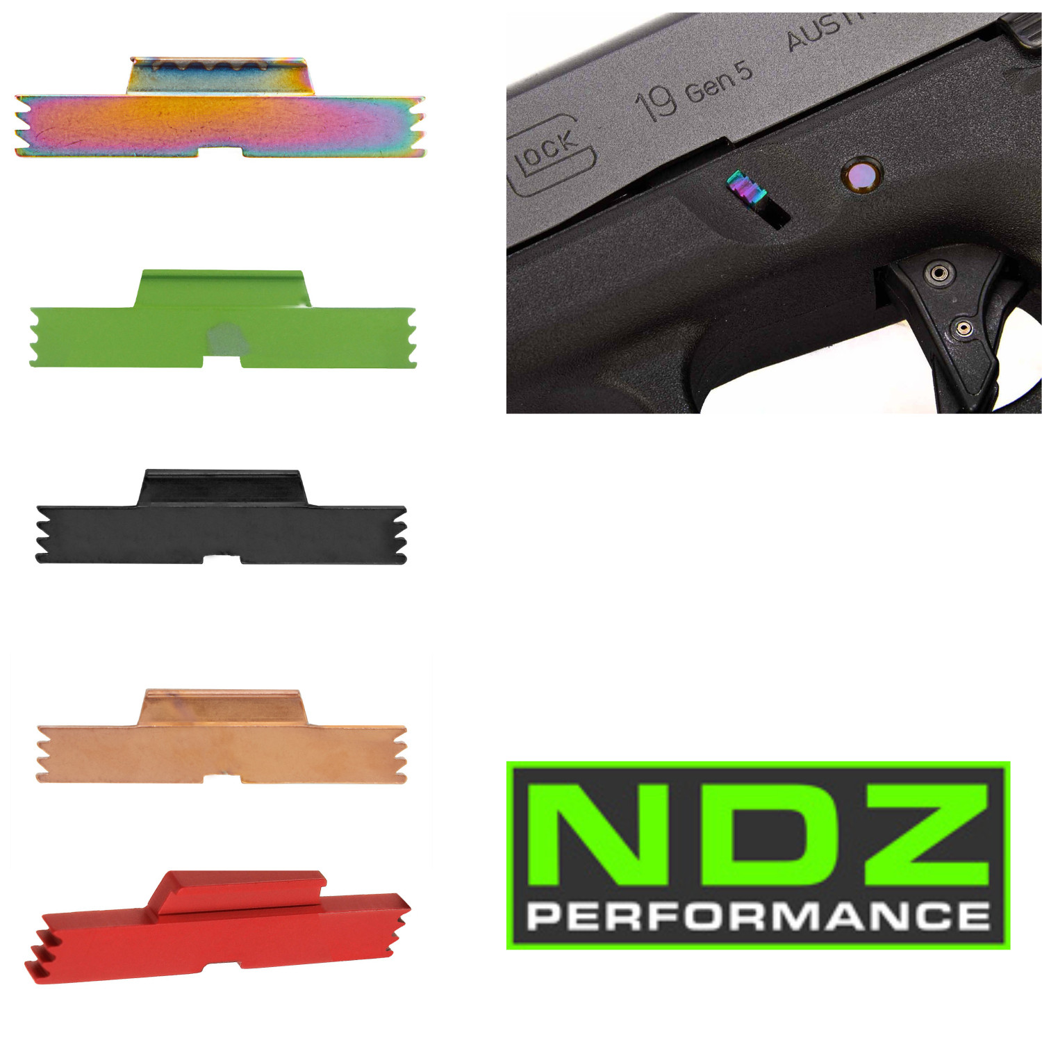 for Glock 17 19 Gen 1-5 Extended Slide Lock Lever ESLL Stainless Steel ...