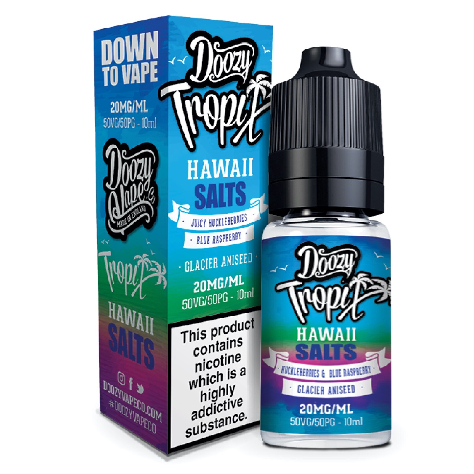 DOOZY 10ml nic salt salts shot E liquid Flavour Vape Juice Nicotine ...