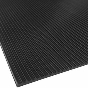 Black Ribbed Rubber Matting - 1.2M Wide X 3mm Thick | eBay