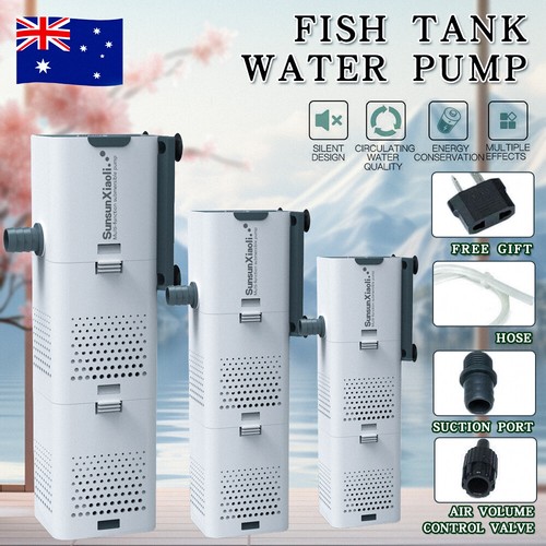 ECO 3 in 1 Fish Tank Aquarium Submersible Water Power Filter Pump 500 ...