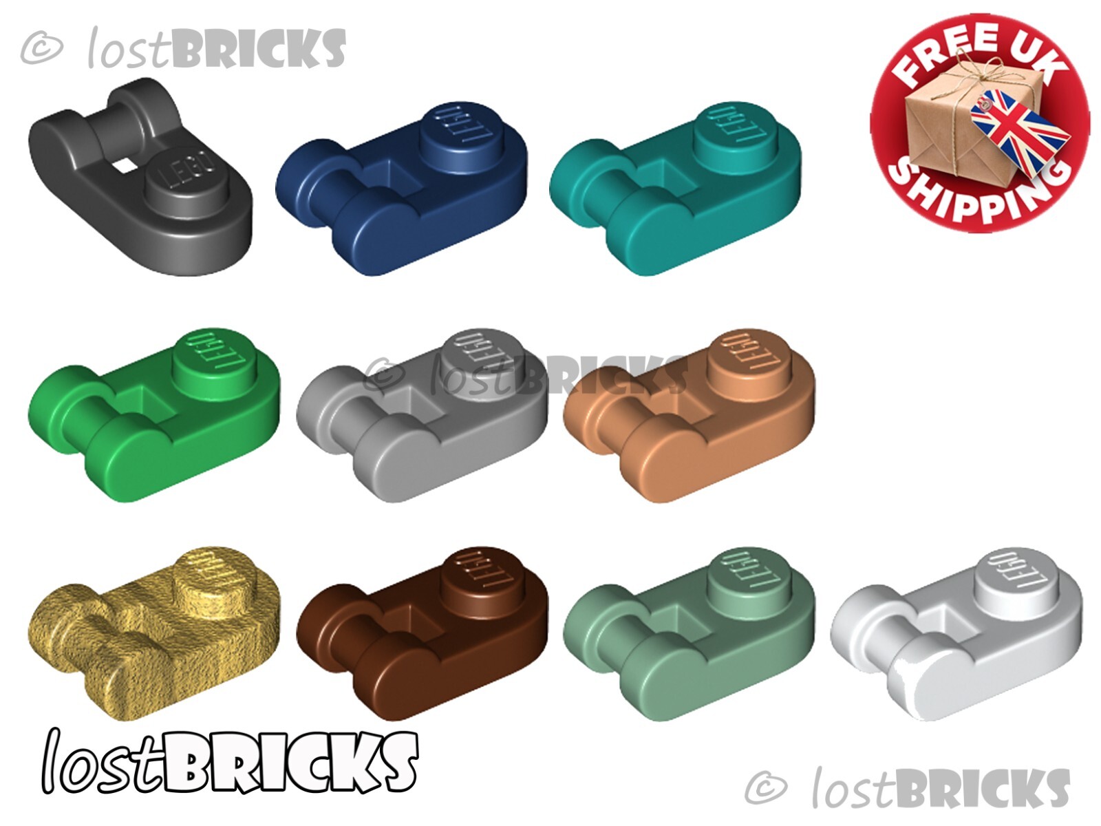 LEGO - Part 26047 - Plates 1x1 Rounded with Bar Handle +NEW +SELECT ...