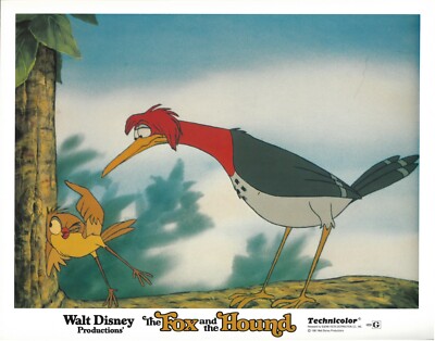 The Fox & the Hound Lobby Card Dinky Boomer in Tree Disney Movie ...