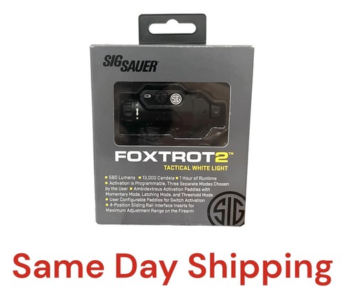 SIG SAUER FOXTROT2 TAC LIGHT 580 LUMEN BLACK FOR COMPACT & FULL SIZE ...
