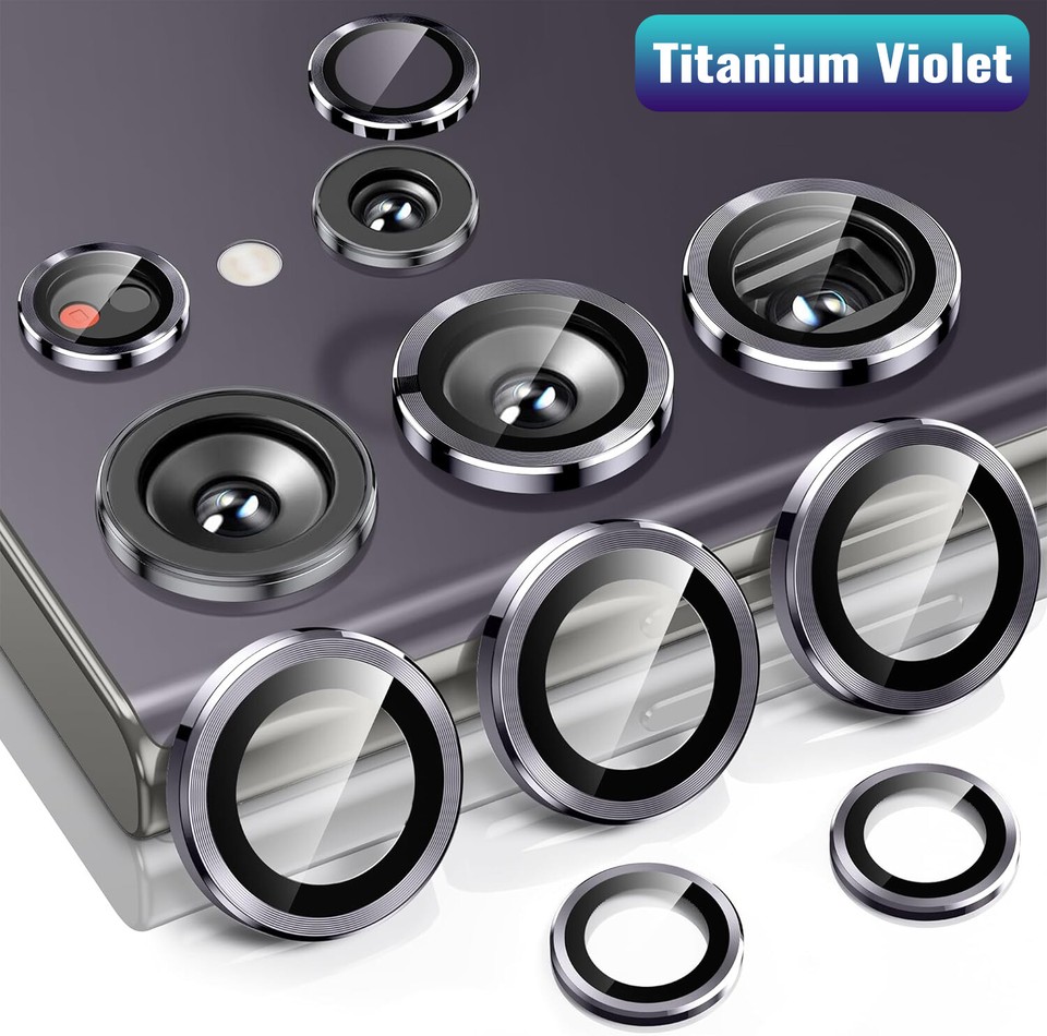 For Samsung Galaxy S24 Ultra S24 Plus Metal Rings Camera Lens Protector ...