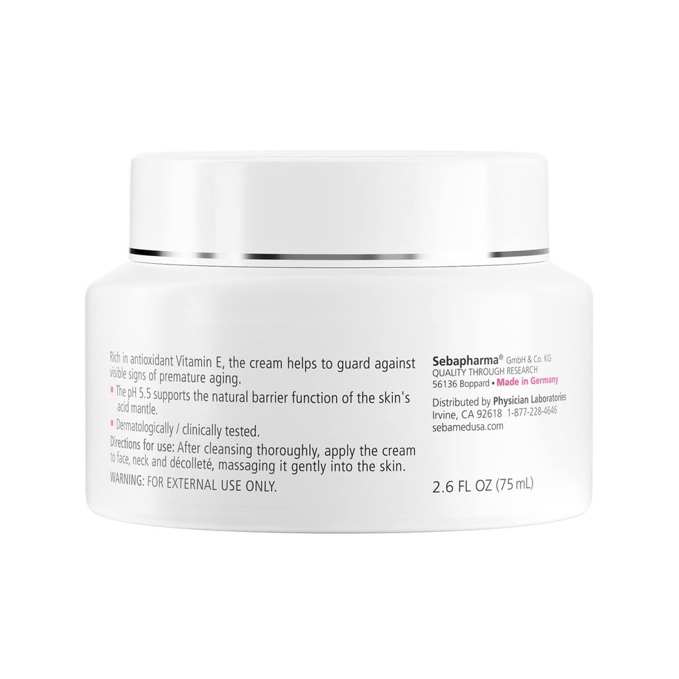 Sebamed Moisturizing Face Cream for Sensitive Skin 2.6 Ounces (75mL ...