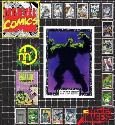 1991 Marvel Comic Images Incredible Hulk Card Singles - Pick Choose a ...