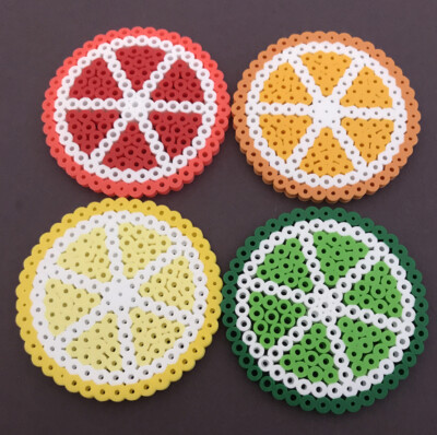 Fruit Coasters Set Of 4 Perler Beads | eBay