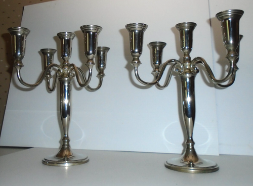 Godinger 12” Candelabra 4 Arm 5 Candle Holder Silverplate | eBay
