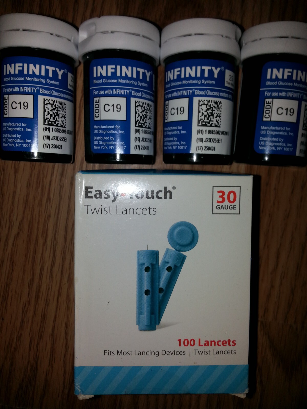 INFINITY Diabetic Blood Glucose 100 Test Strips 4 X 25strips Sealed+100 ...