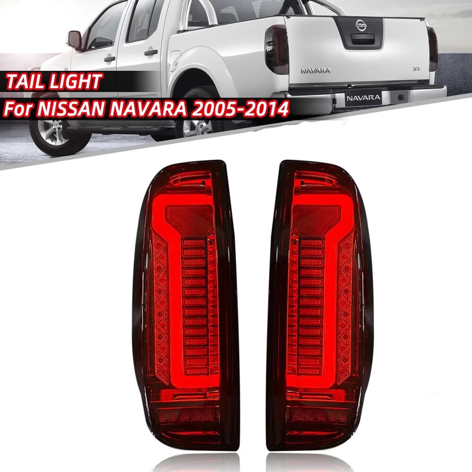 LED Tail Lights For 2005-2015 Nissan Navara D40 Frontier Smoked Rear ...