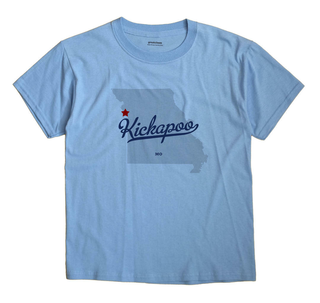 Kickapoo Missouri MO T-Shirt MAP | eBay