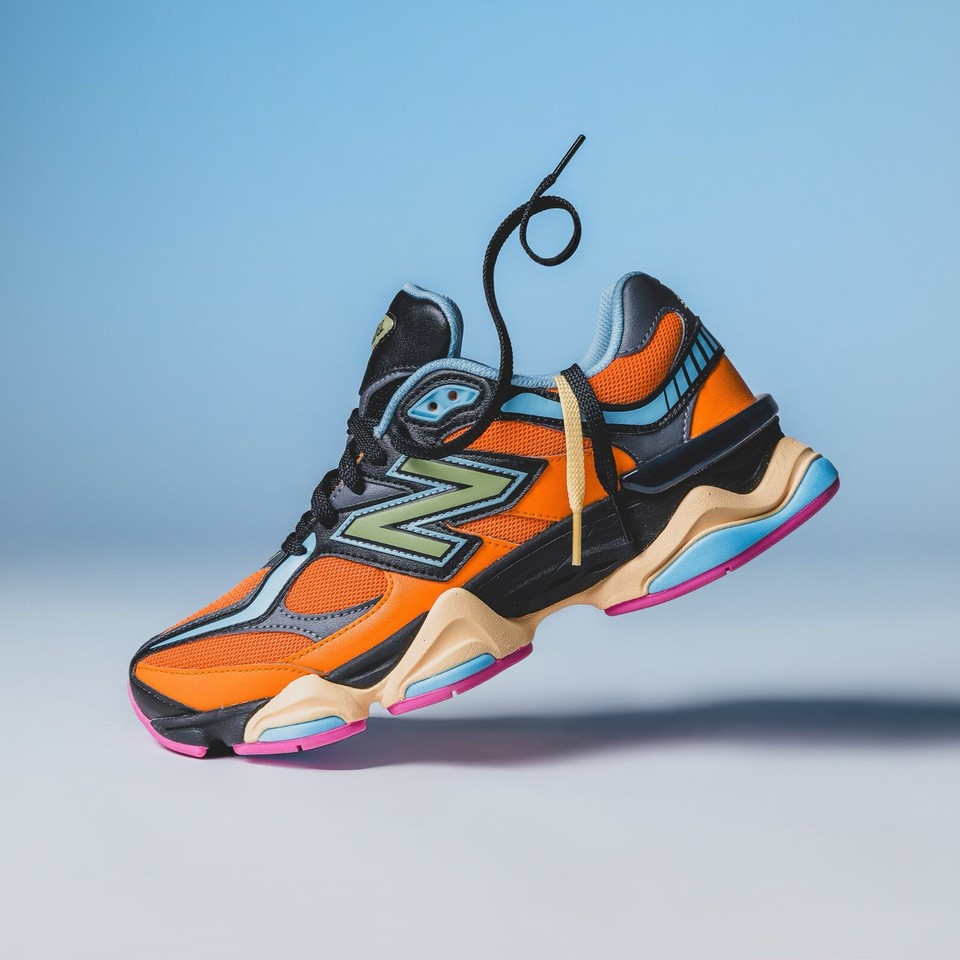 New Balance 9060 Sun Glow/Black/Sky Blue Men's Multi Size Shoes ...