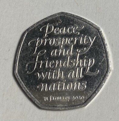Very Rare Brexit 50p coin 2020. Excellent Condition. | eBay UK