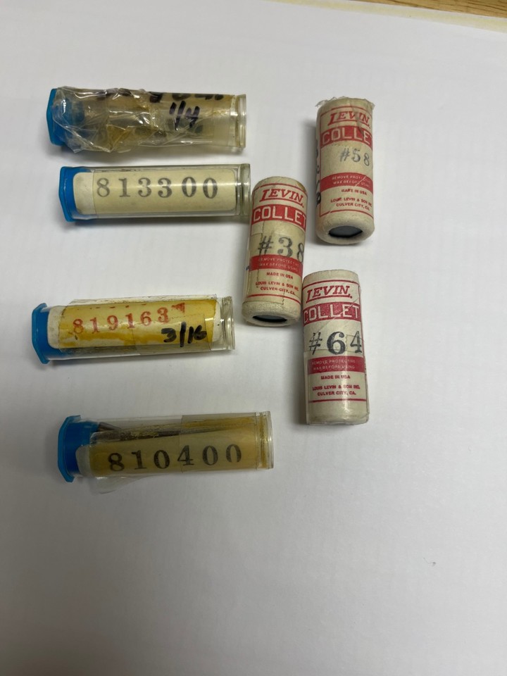 LEVIN NOS 8mm WW Collet Watchmaker's Jeweler's Lathe Tool Wire Chuck ...