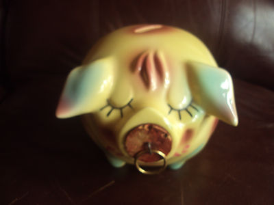 Rare! Vintage Hull Corky Pig USA 1957 Piggy Bank. HTF! Very Cute! Look ...