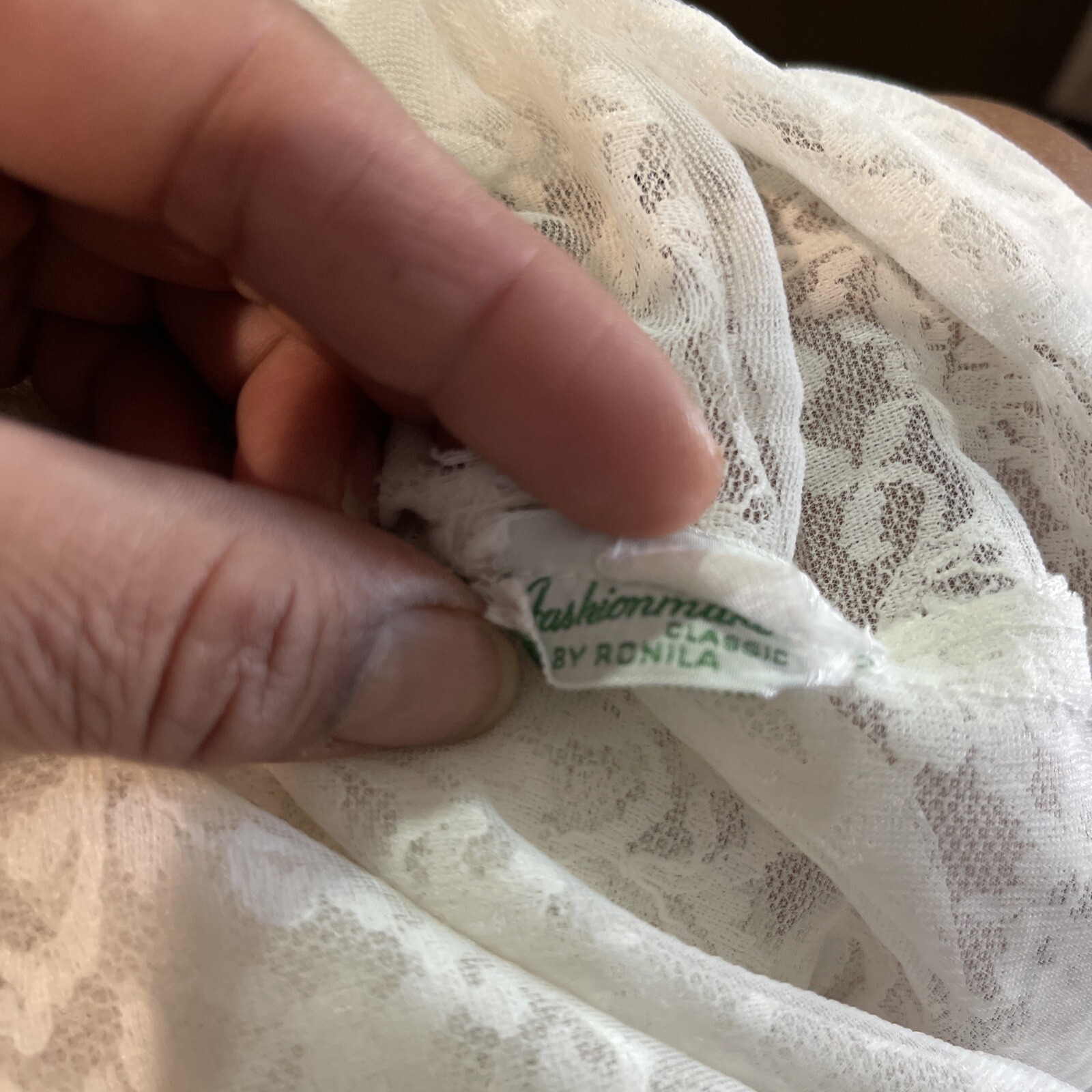 Vintage 1950’s Sheer White Lace Blouse - Gem