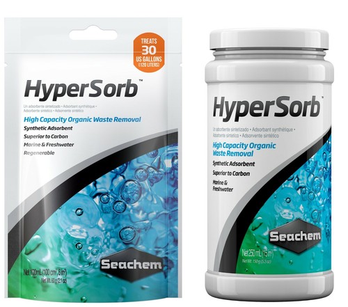 Seachem HYPERSORB 100ml 250ml Aquarium Filter Media ORGANIC WASTE ...